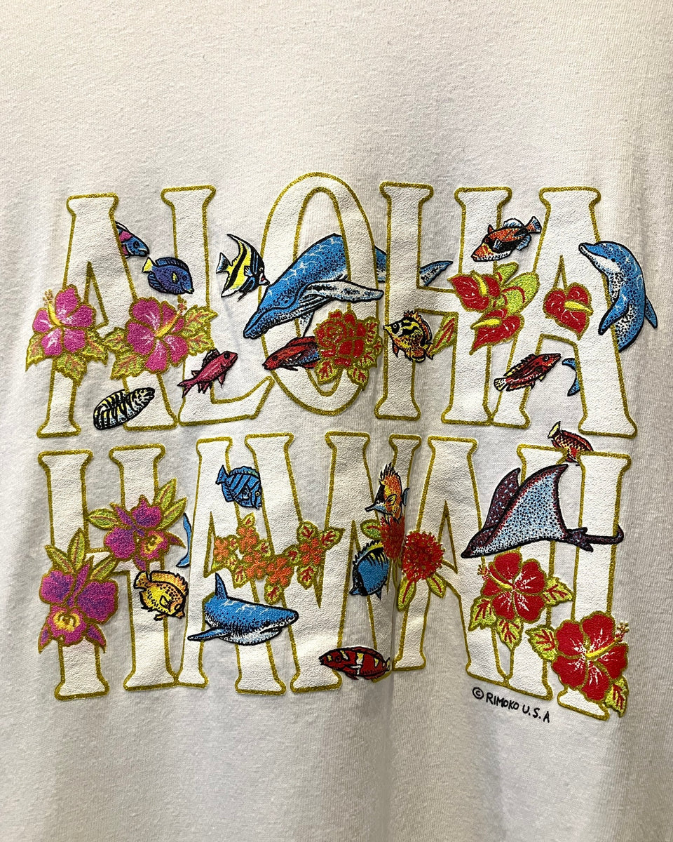 00’s Hanes ALOHA HAWAII-T-shirt-(size L42-44) – Chapter vintage